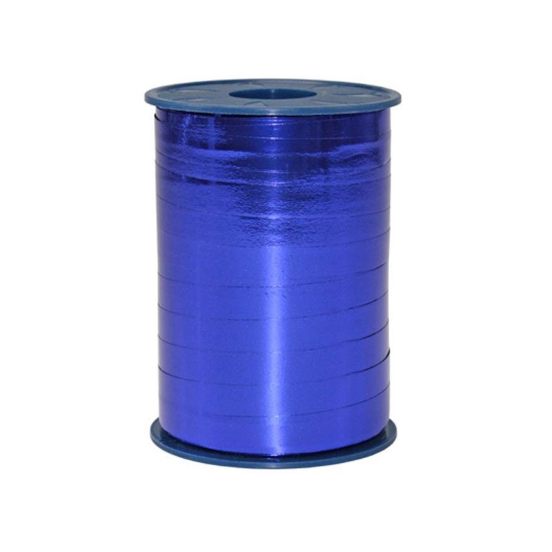 Cinta curling 5mm x 250m de color AZUL Metalico. www.globodeco.es