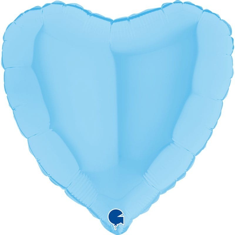 Globos de Foil Corazones 18" Mate Azul www.globodeco.es